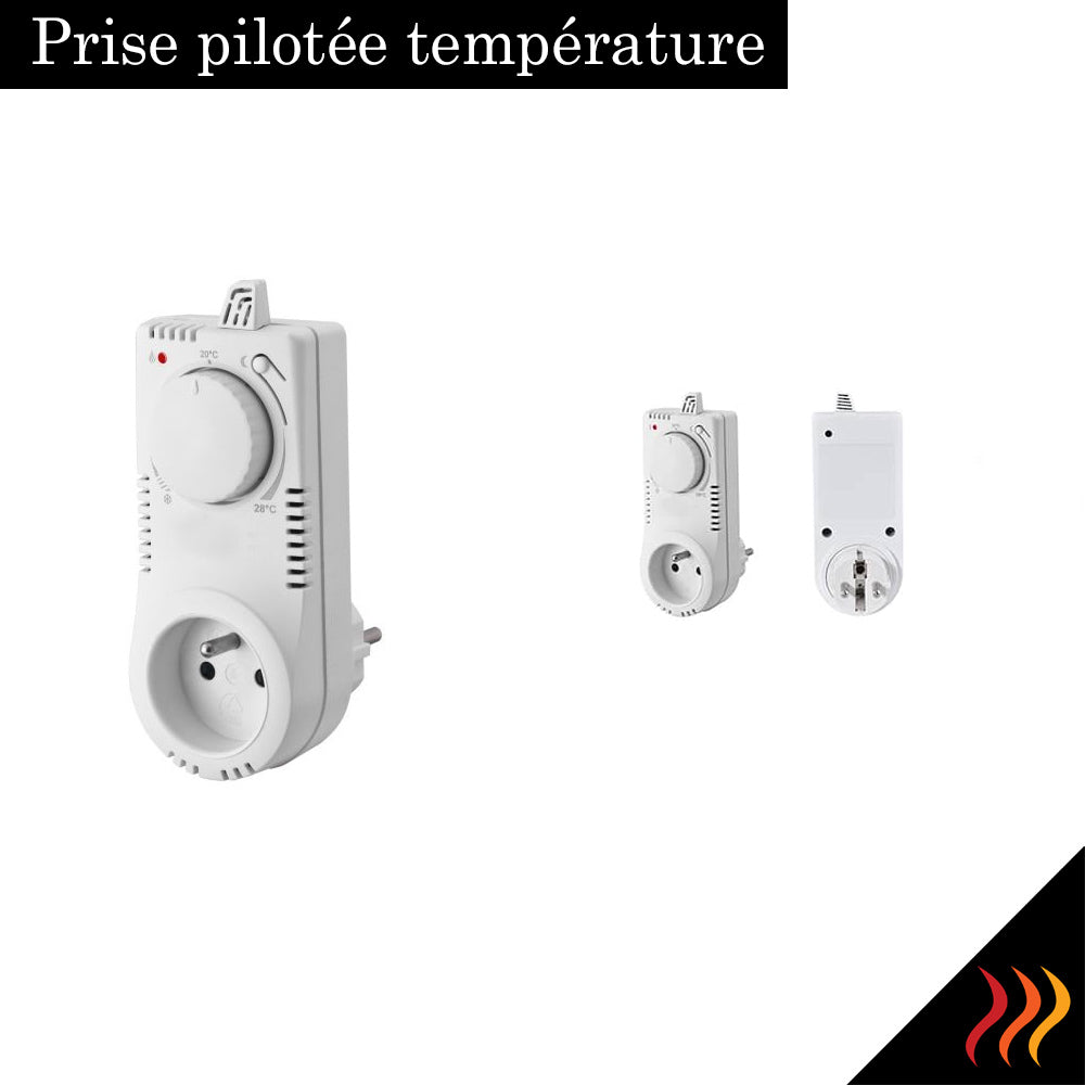 Prise-Thermostat pilotée par la température - CI-ELB-TS10 — chauffage-infrarouge.com
